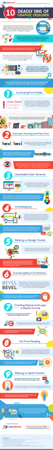 10 Deadly Sins of Graphic Design (Infographic) | DMP Blog